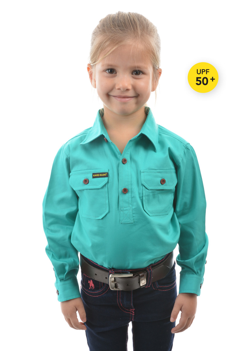 Kid s Half Placket Light Cotton Shirt