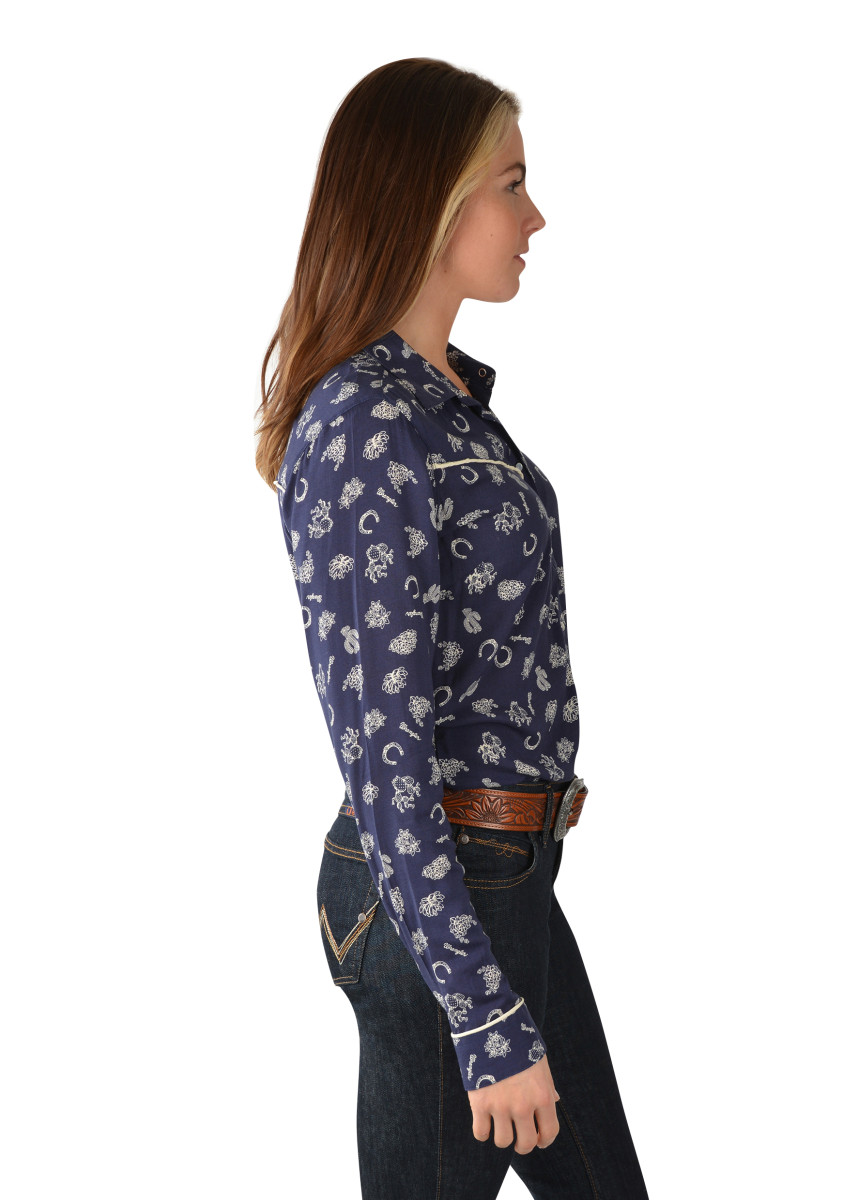 Edgewood Print Long Sleeve Western Shirt