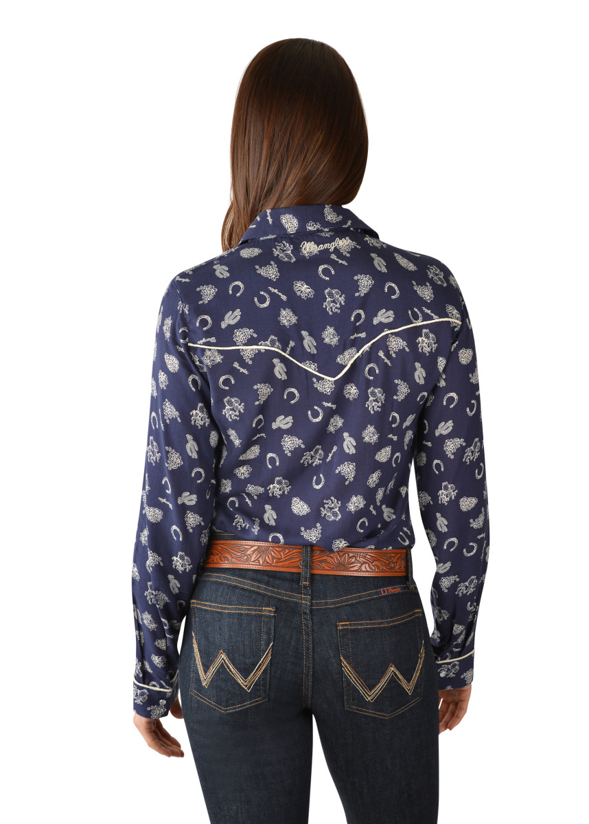 Edgewood Print Long Sleeve Western Shirt